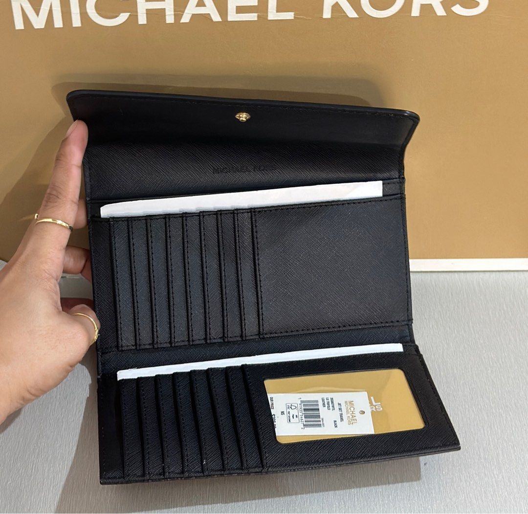 MK MD TRIFOLD WALLET BLACK, Luxury, Bags & Wallets on Carousell