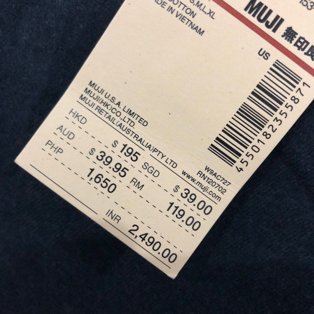 Muji Xinjiang Flannel 100% Organic Cotton Black Minimalist Tops (NEW), Women's Fashion, Tops ...