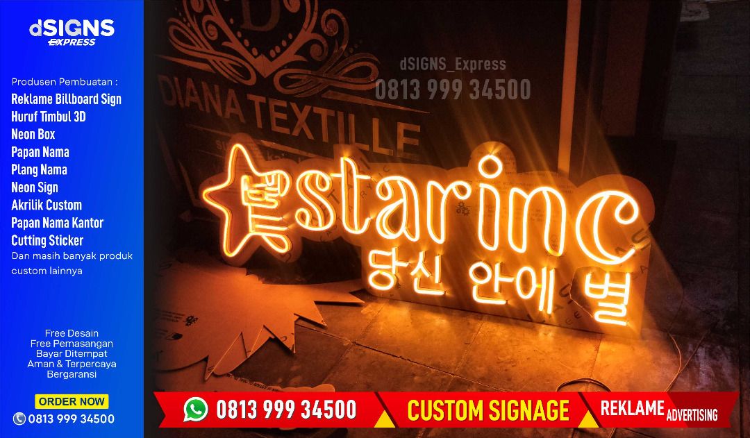 Neon Flex | Neon Sign | Plang Nama | Papan Nama Neon Box Murah, Desain ...