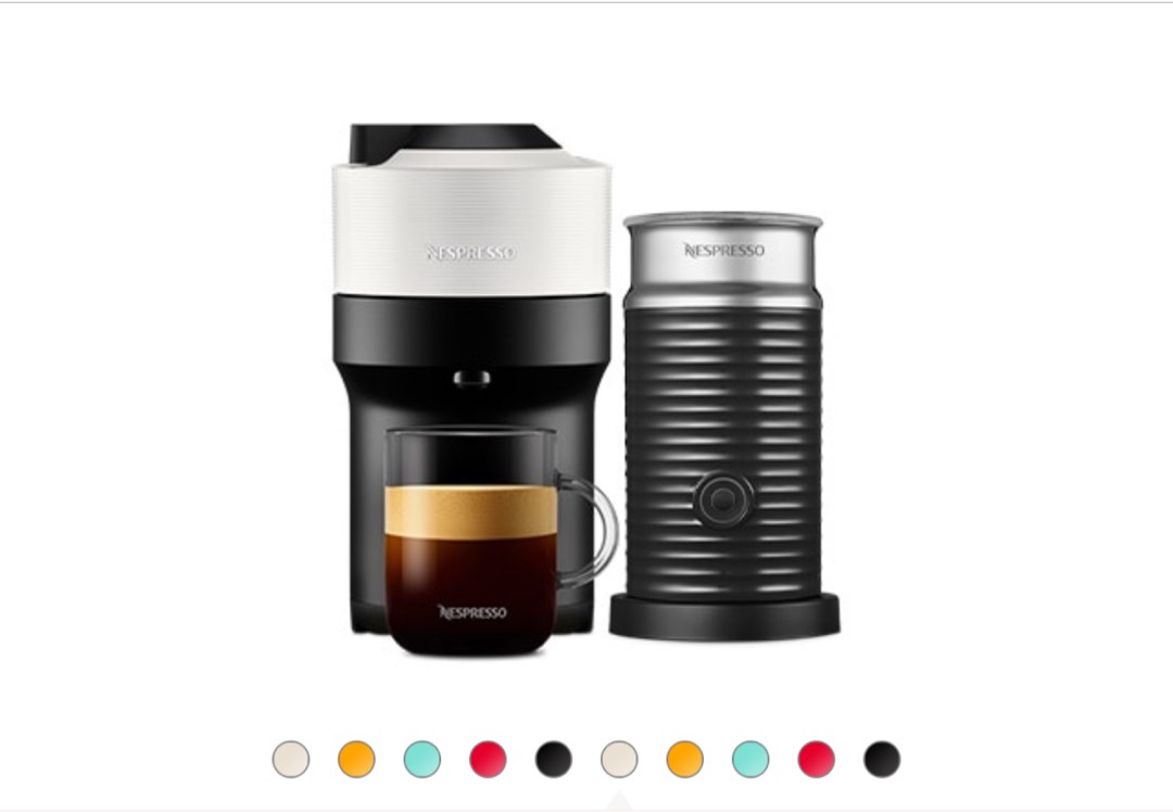 Nespresso - Vertuo Pop White & Aeroccino Bundle, TV & Home Appliances ...