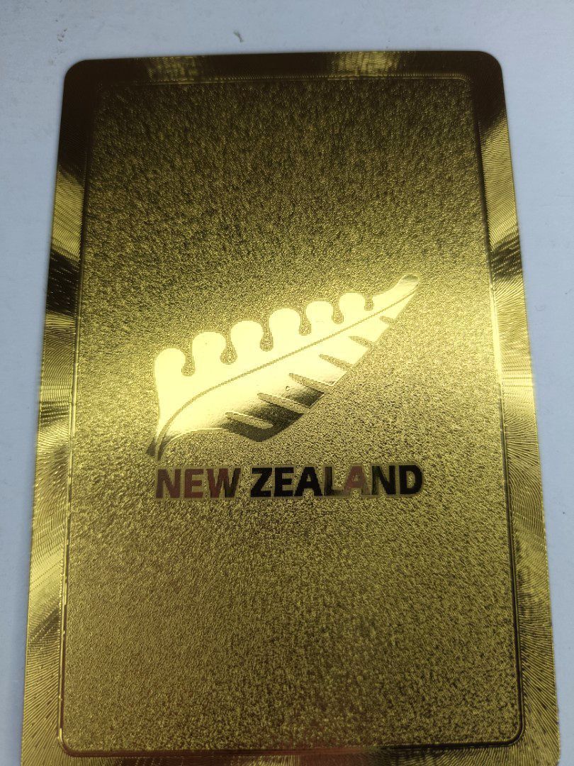 New Zealand Certificate 24K gold plated playing cards, Hobbies & Toys ...