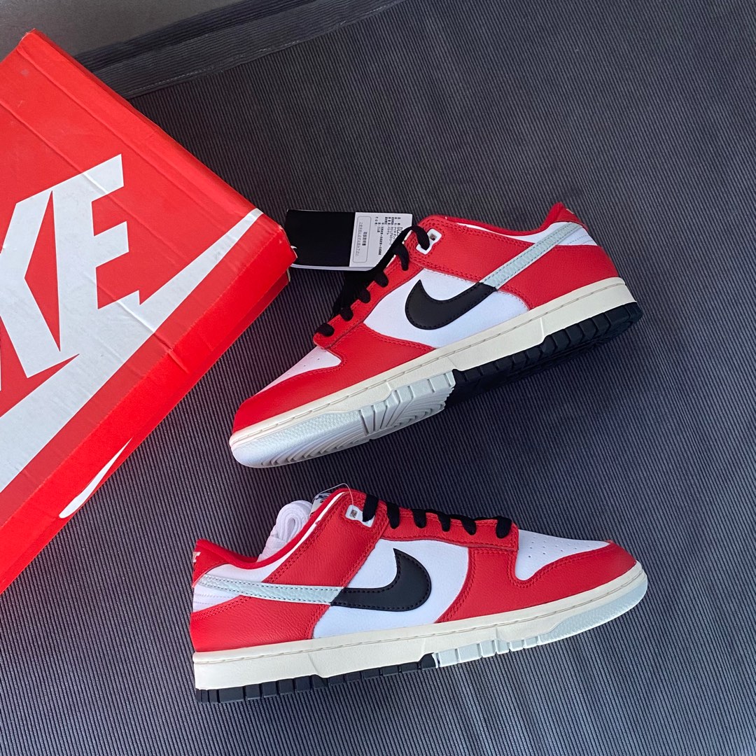 Nike dunk low chicago split, Men's Fashion, Footwear, Sneakers on Carousell