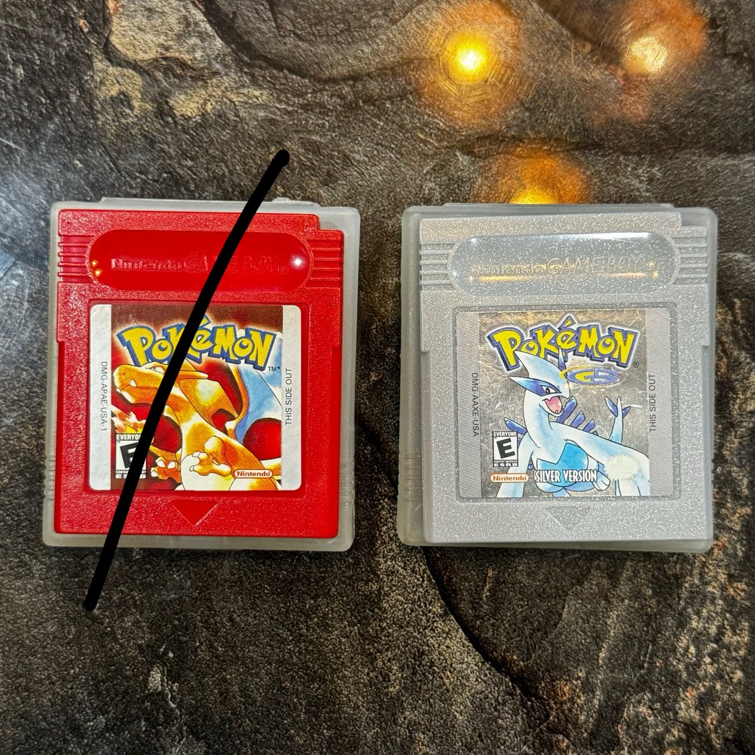 Nintendo Gameboy color Pokemon Red and Silver, Video Gaming, Video ...