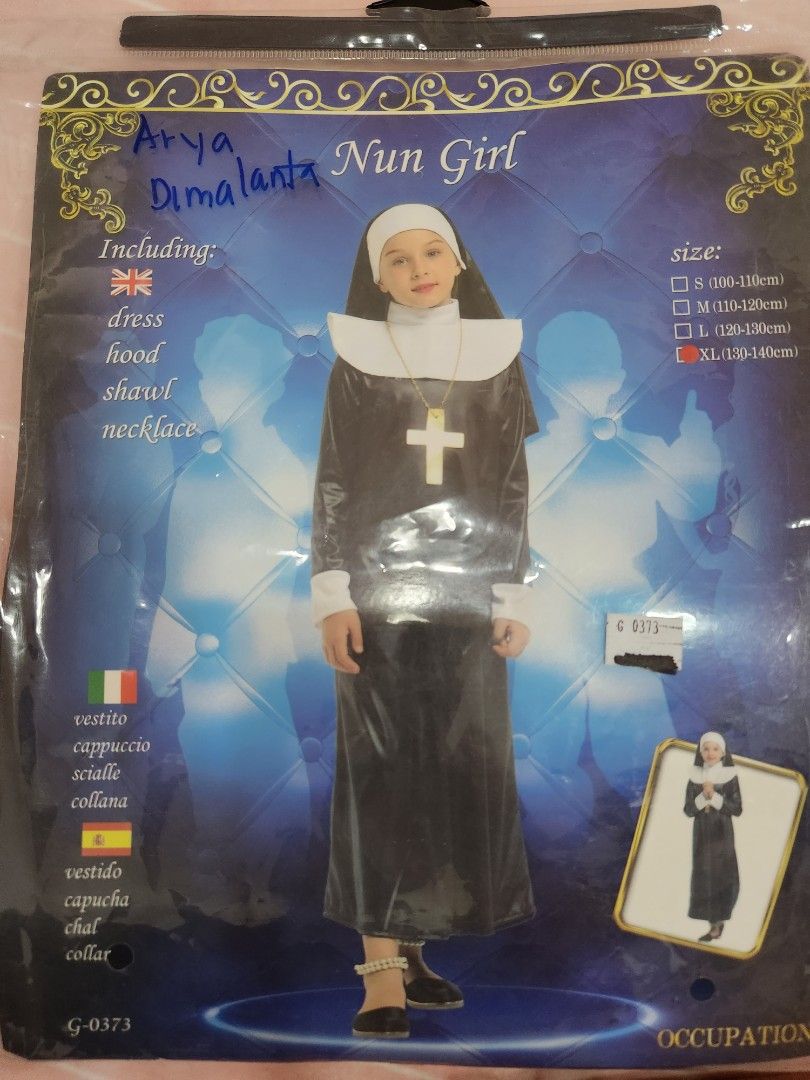 Nun Costume for kids, Babies & Kids, Babies & Kids Fashion on Carousell