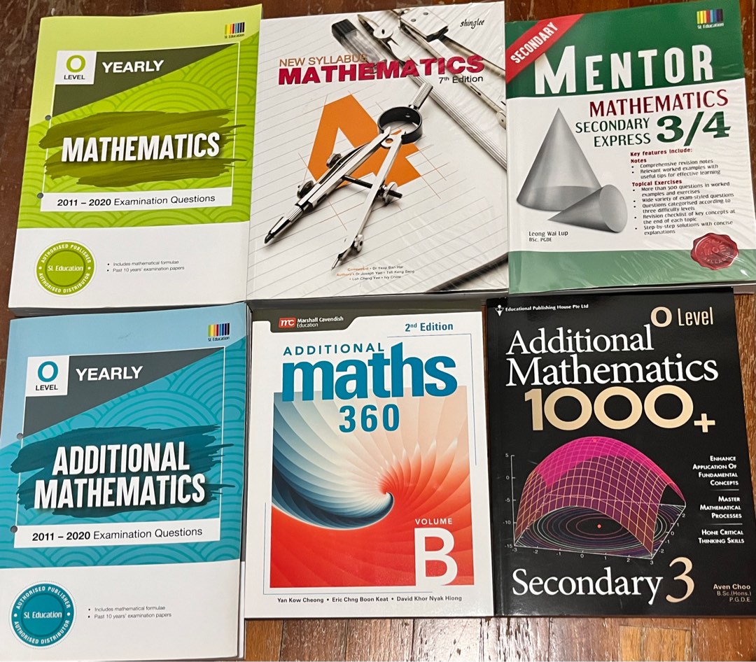 O Level / Secondary 3 & 4 E-Math and A-Math textbooks, Hobbies & Toys ...