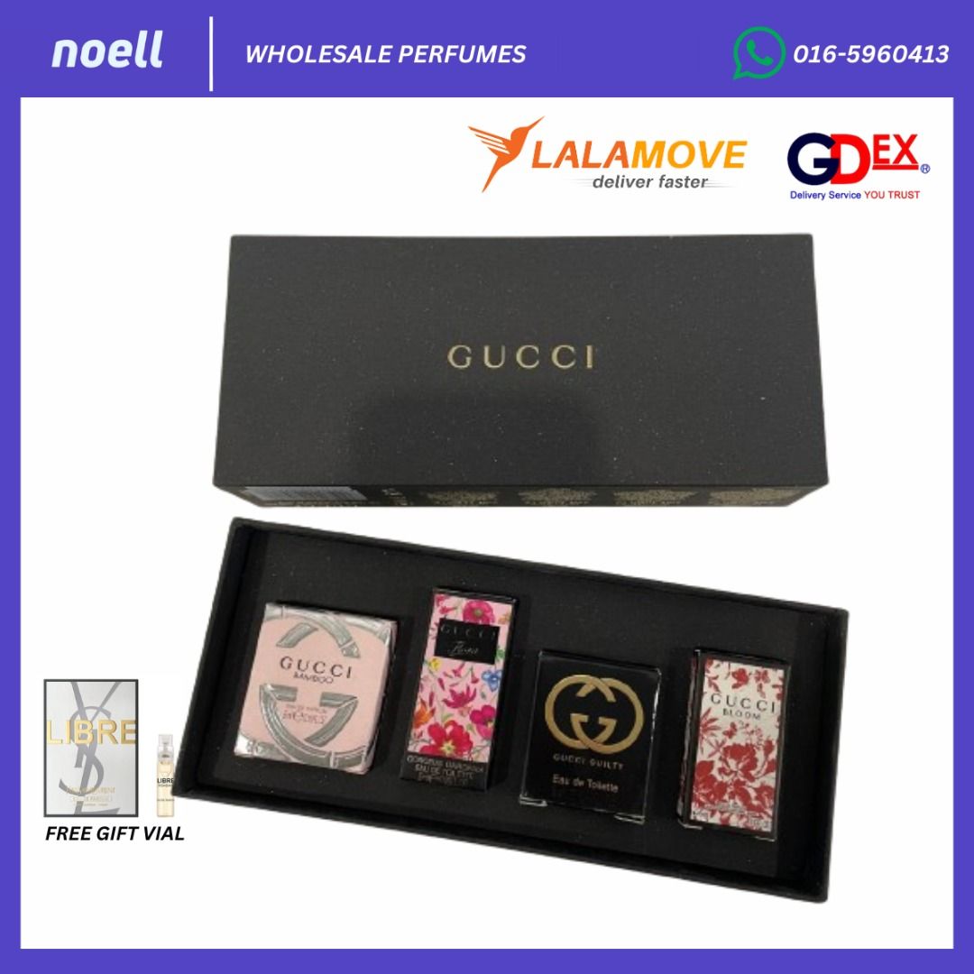 [ORIGINAL] AUTHENTIC READY STOCK GUCCI BLACK BOX SET 4IN1 (BAMBOO,FLORA ...