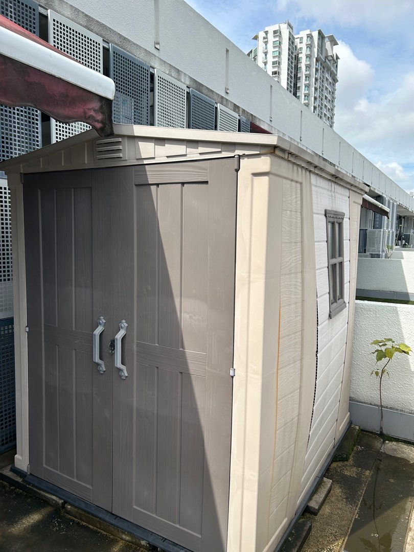 Outdoor storage hut, Furniture & Home Living, Outdoor Furniture on ...