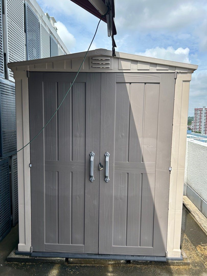 Outdoor storage hut, Furniture & Home Living, Outdoor Furniture on ...