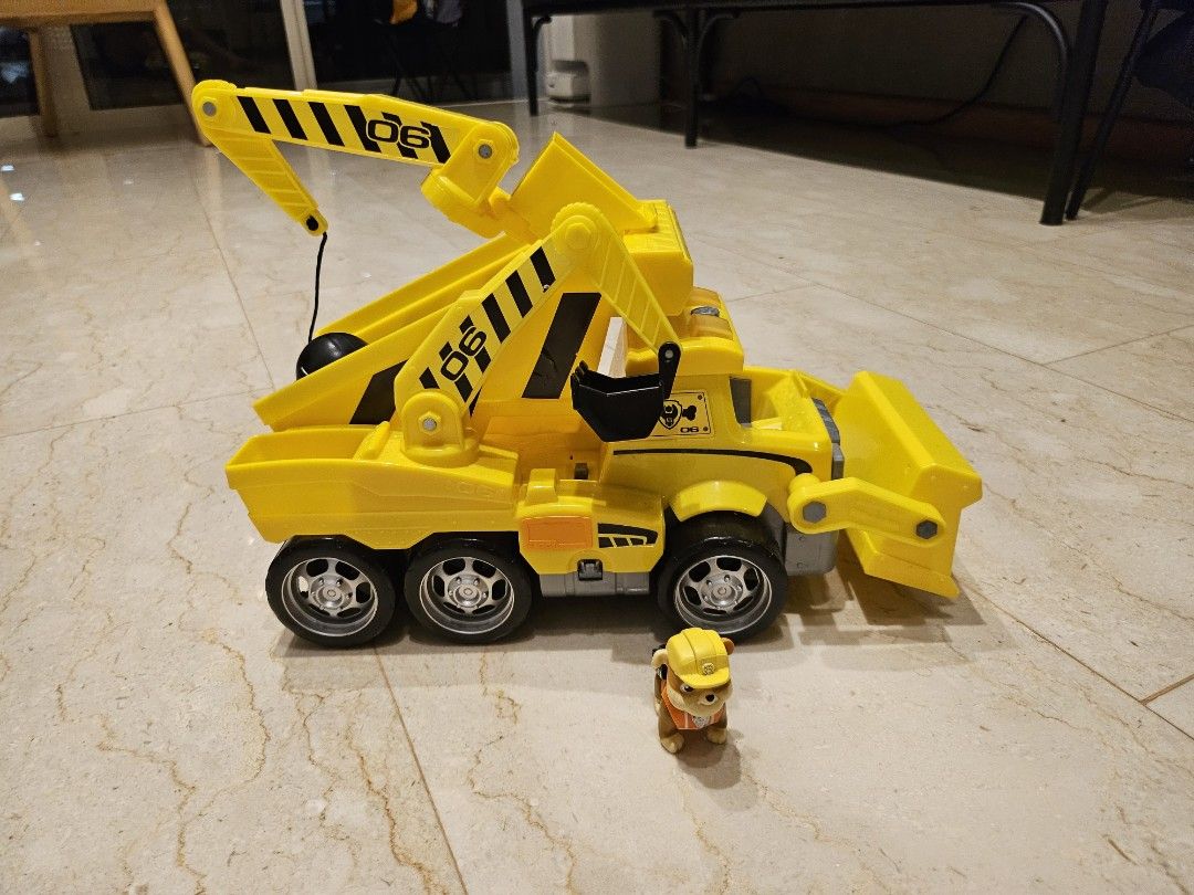 Paw patrol rubble truck yellow kids toy bulldozer, Hobbies & Toys, Toys ...