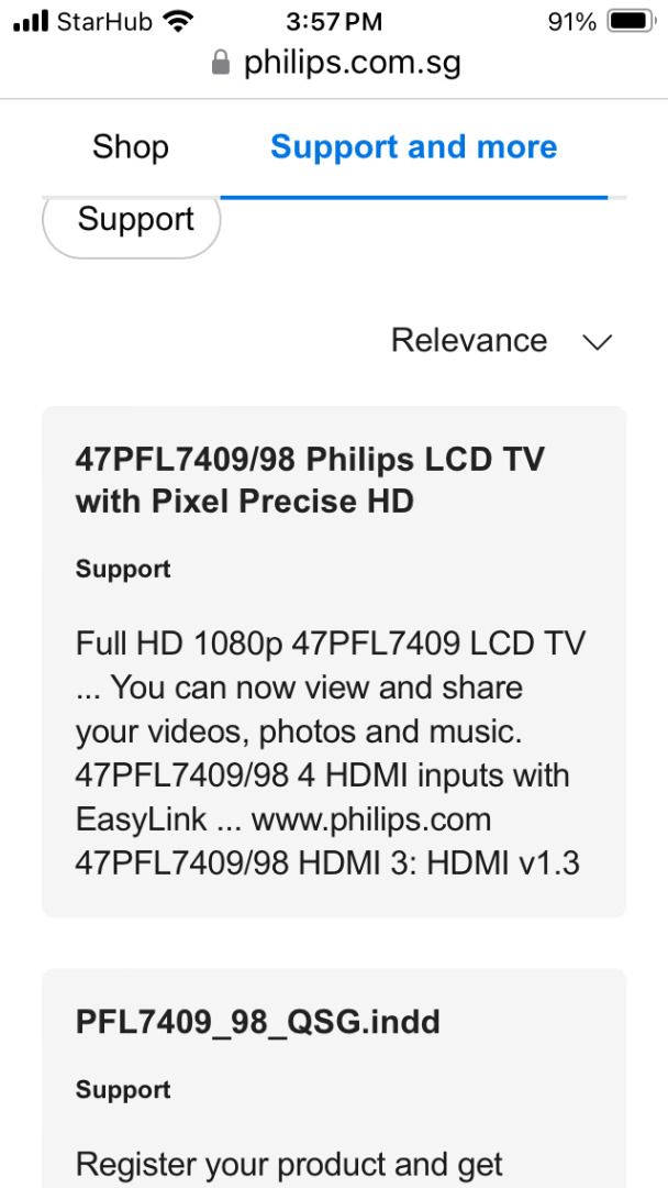 PHILIPS 47 INCH MODEL 47PFL7409/98, TV & Home Appliances, TV ...