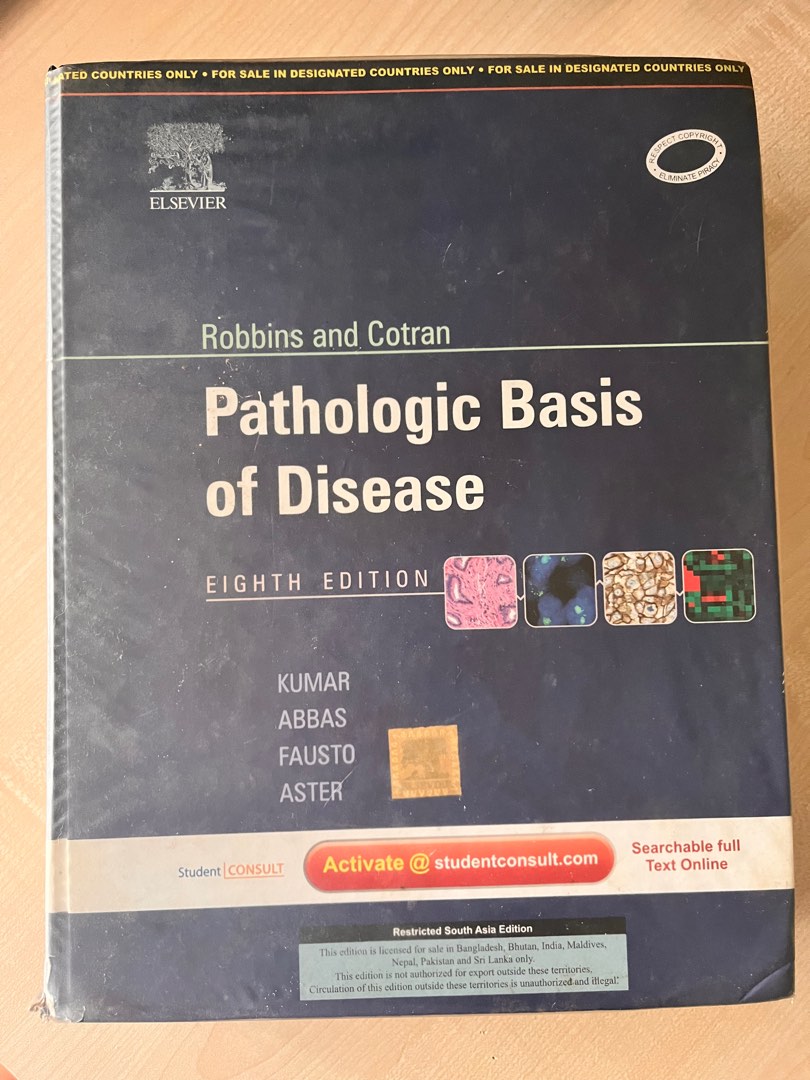 Pathology Textbook by Robbins and cotran eight edition hard cover ...