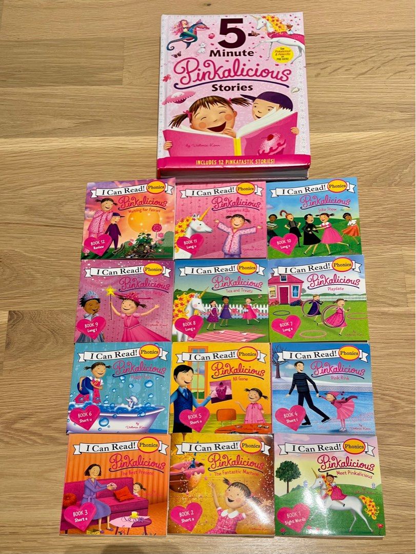 Pinkalicious phonics readers and 5-minute stories, Hobbies & Toys ...