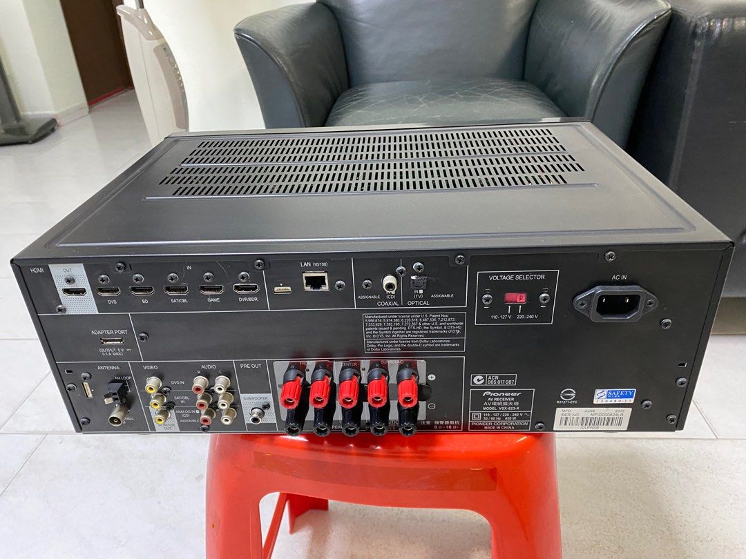 Pioneer VSX-823-K 5.1-Channel Network Ready AV Receiver, Audio, Soundbars, Speakers & Amplifiers ...