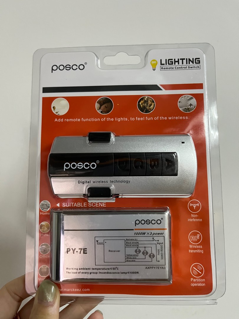 Posco Lighting Remote Control Switch, Fan Lamp Remote Controller ...