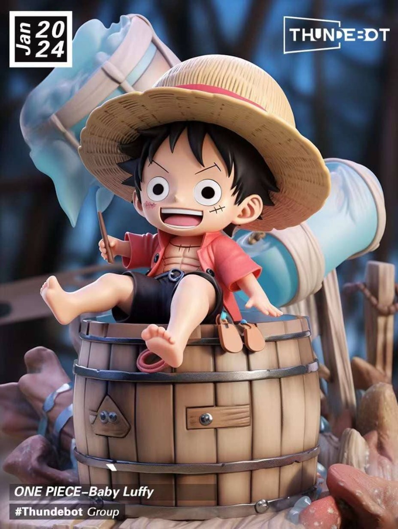 【PRE-ORDER】Thundebot Studio - One Piece - Baby Luffy Resin Statue GK ...