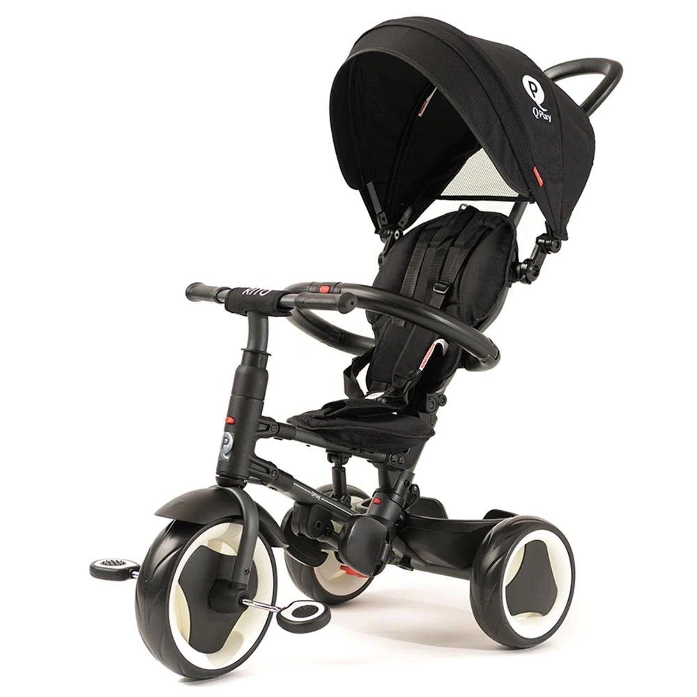 Qplay Rito Tricycle Black | 3 in 1 Folding Trike, Babies & Kids, Going ...