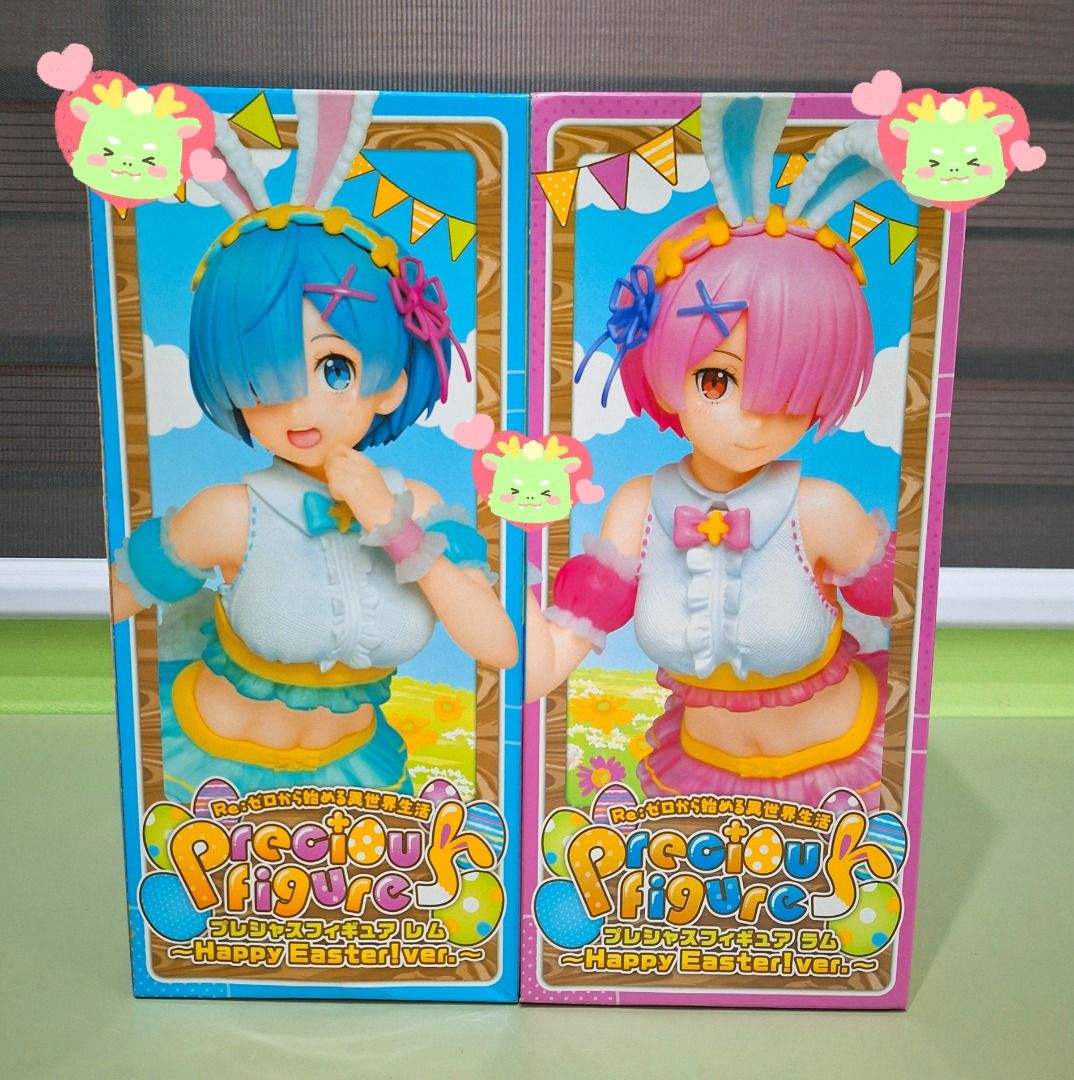 Re Zero Rem and Ram Precious Figure Bunny, Hobbies & Toys, Toys & Games ...