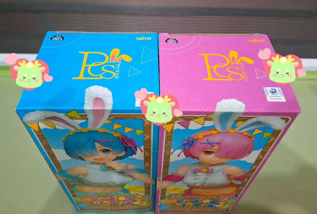 Re Zero Rem and Ram Precious Figure Bunny, Hobbies & Toys, Toys & Games ...