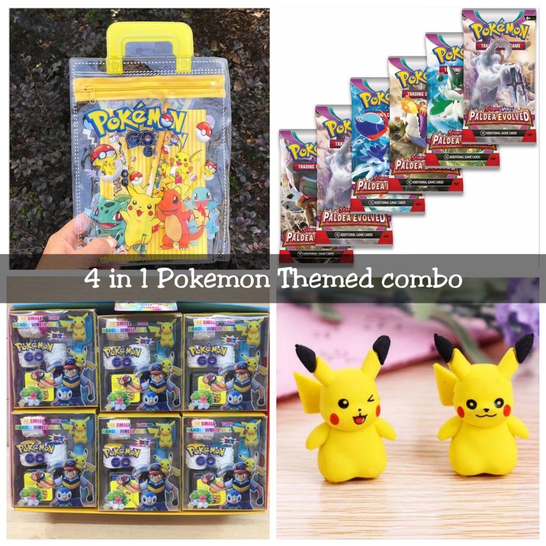 Ready stocks 4 in 1 Pokemon Theme goodie bags | Birthday party favors ...