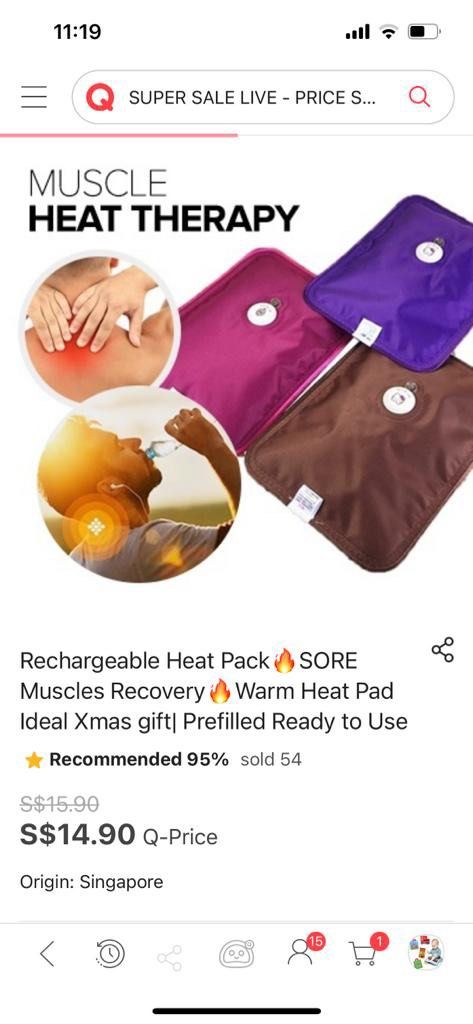 Rechargeable heat pack, Health & Nutrition, Medical Supplies & Tools on ...