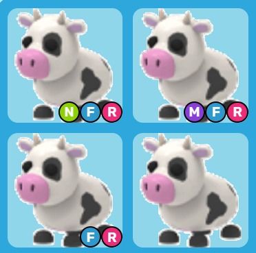 Roblox Adopt Me Cow (FR, NFR, Normal , MFR), Video Gaming, Gaming ...