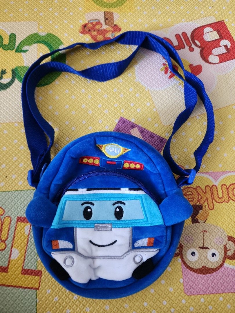 Robocar Poli Sling Bag, Cap and Plushie, Babies & Kids, Babies & Kids ...