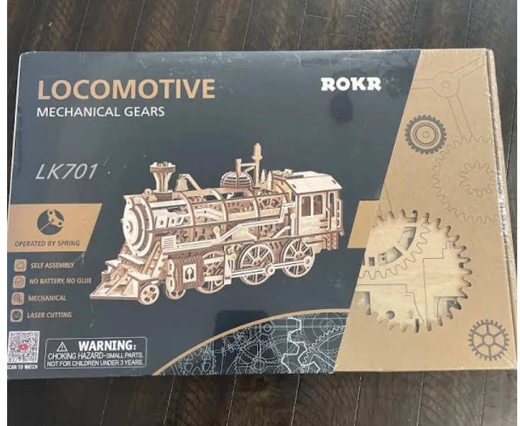 ROKR DIY Locomotive Mechanical Gears DIY 3D Wood Puzzle Series LK701 ...