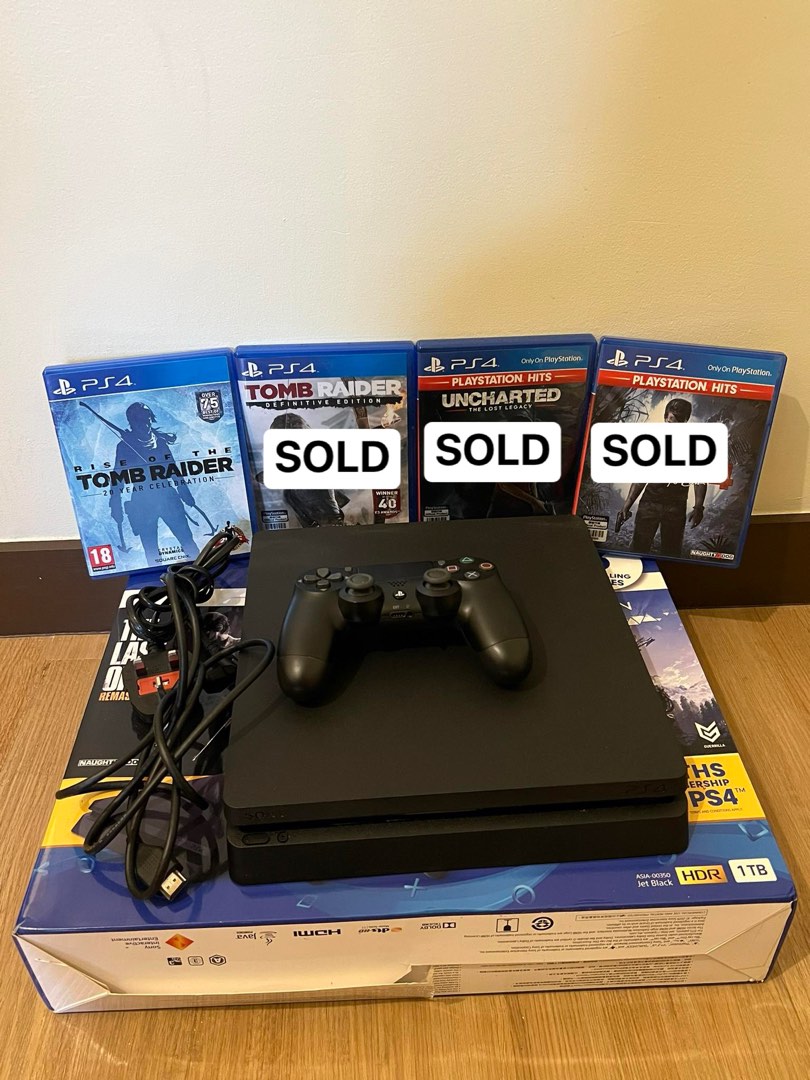 [RUSH] PS4 Slim 1TB with 4 Disc Games, Video Gaming, Video Game ...