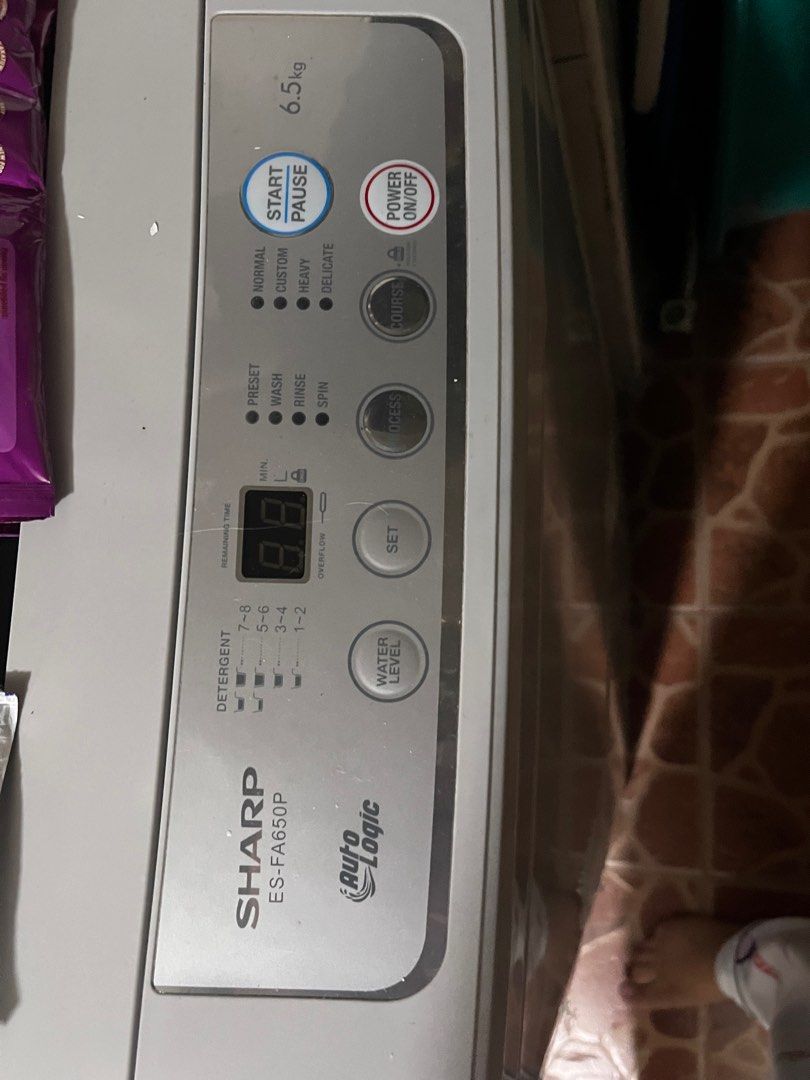 Scrap Washing Machine Sharp ES-FA650P, TV & Home Appliances, Washing ...