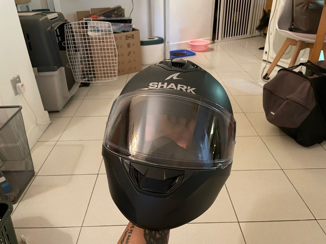 Shark Full face helmet Matte Black, Motorcycles, Motorcycle Apparel on ...