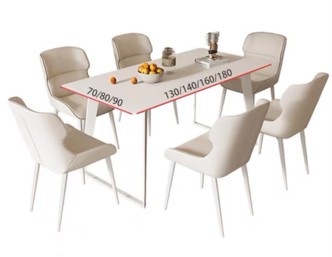 SHINI Modern Minimalist Dining Table and Chair, Furniture & Home Living ...