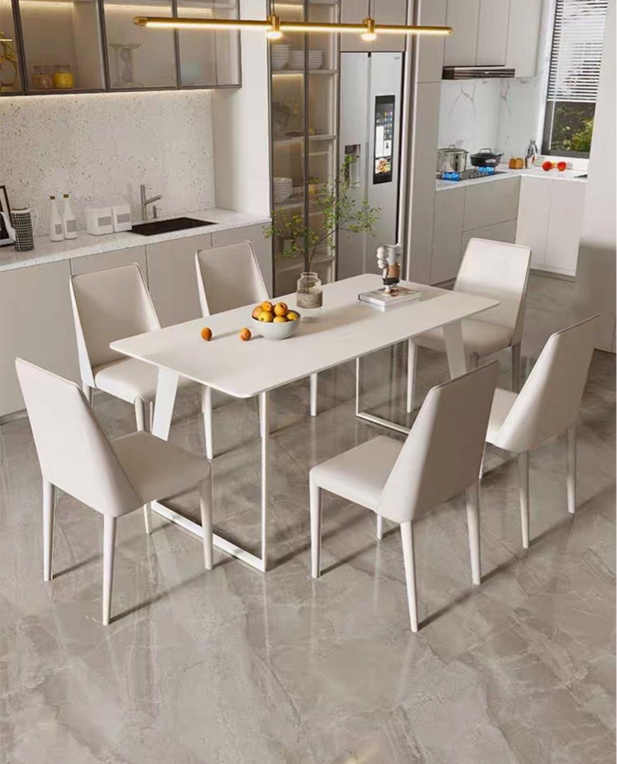 SHINI Modern Minimalist Dining Table and Chair, Furniture & Home Living ...