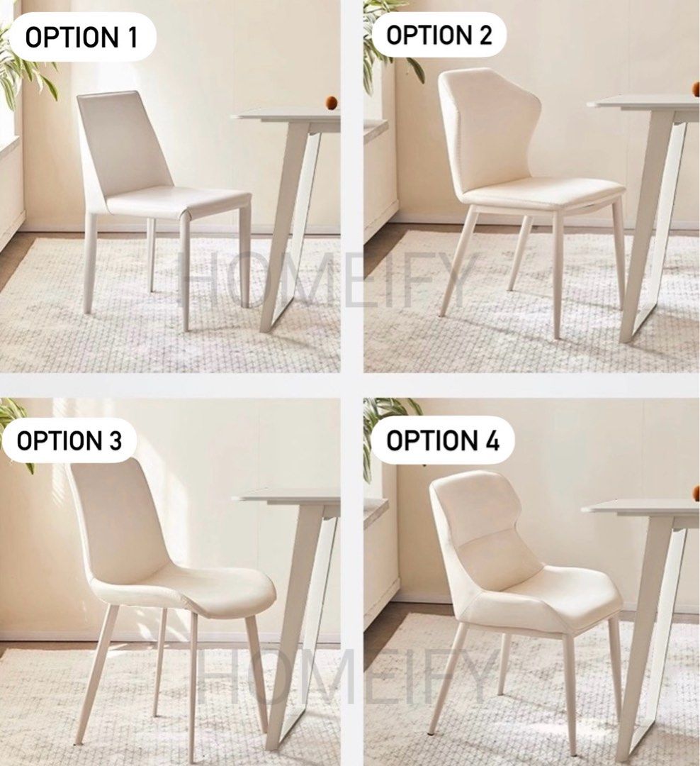 SHINI Modern Minimalist Dining Table and Chair, Furniture & Home Living ...