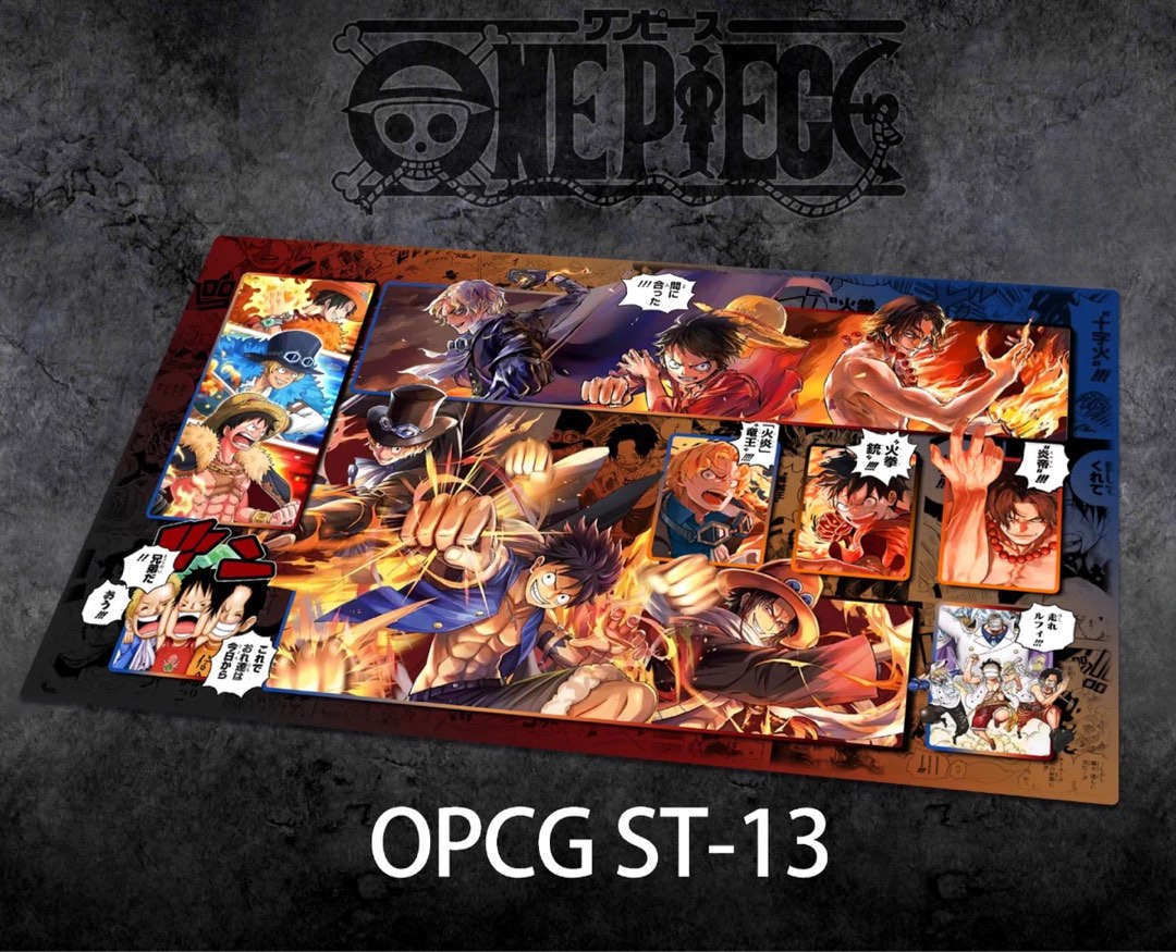 ST13 playmat (luffy, ace, sabo), Hobbies & Toys, Memorabilia ...