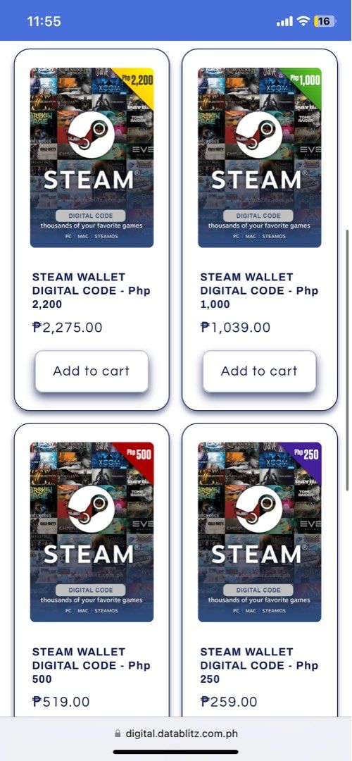 Steam wallet codes with physical card ph, Video Gaming, Gaming ...