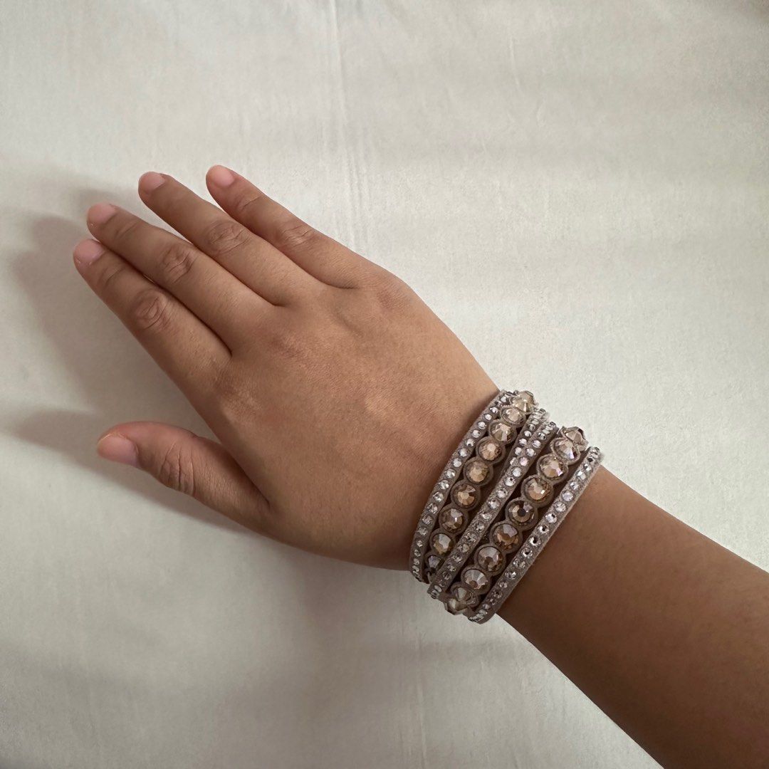 Swarovski Slake Dot Beige, Luxury, Accessories on Carousell