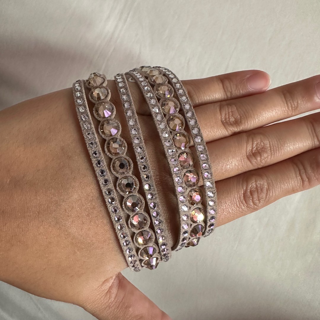 Swarovski Slake Dot Beige, Luxury, Accessories on Carousell