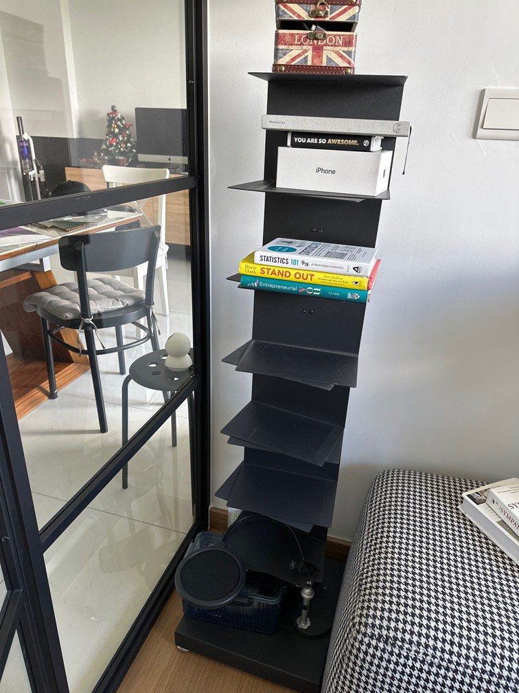 Taobao black metal book shelves, Furniture & Home Living, Furniture ...