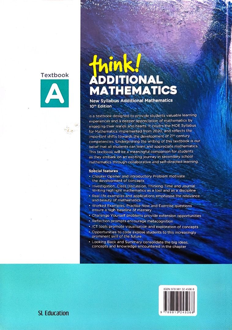 think! Additional Mathematics New Syllabus Additional Mathematics 10th ...