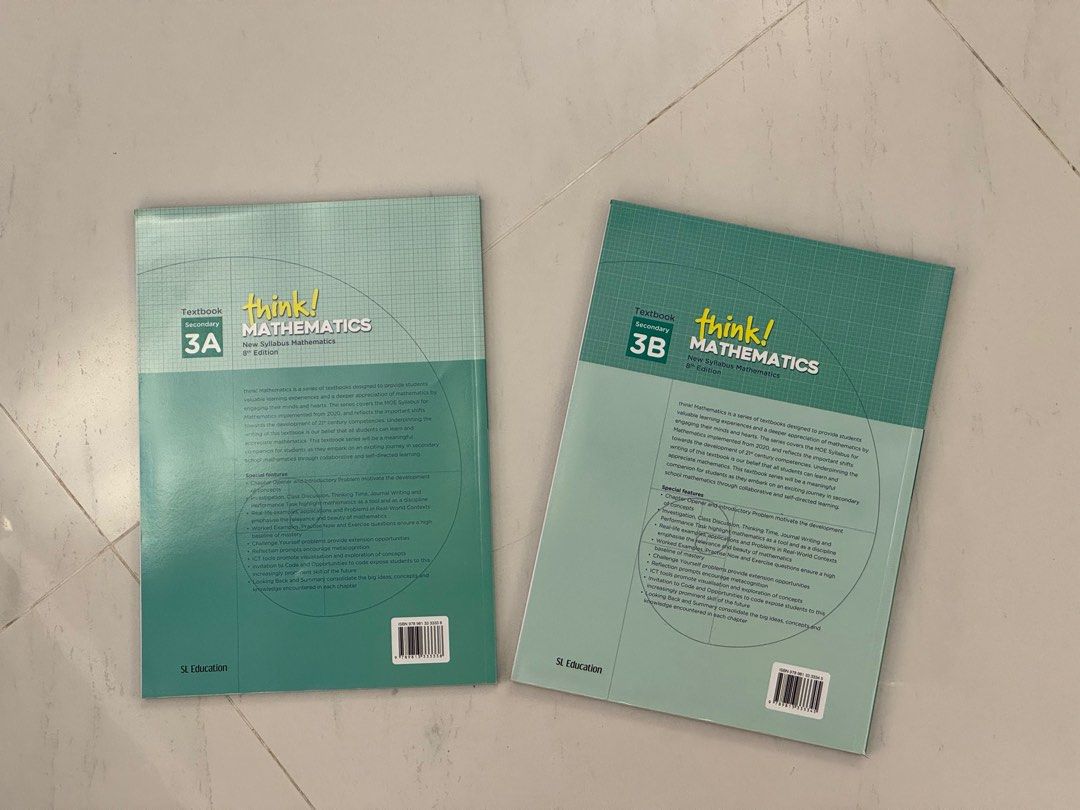 Think! Mathematics Textbook 3A & 3B. 8th Edition, Hobbies & Toys, Books ...