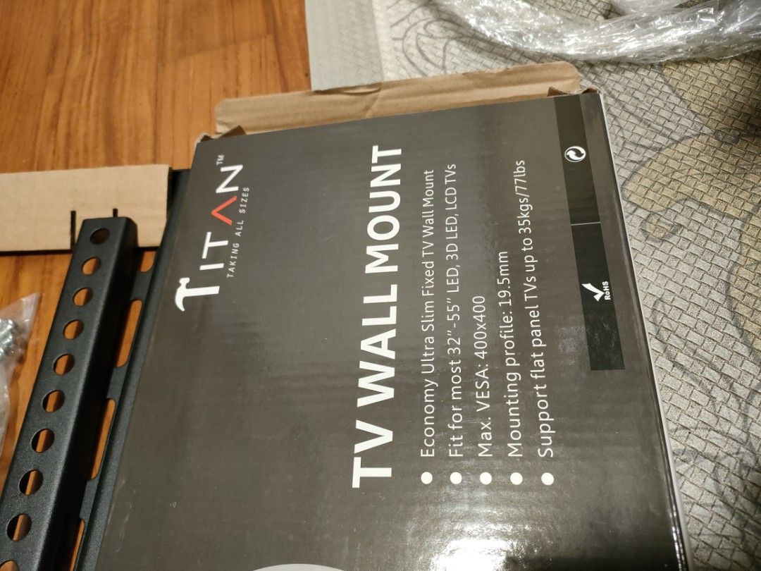 TITAN TV WALL MOUNT BRACKET(SLIM) 32"- 55"/35KG SGB401, TV & Home ...