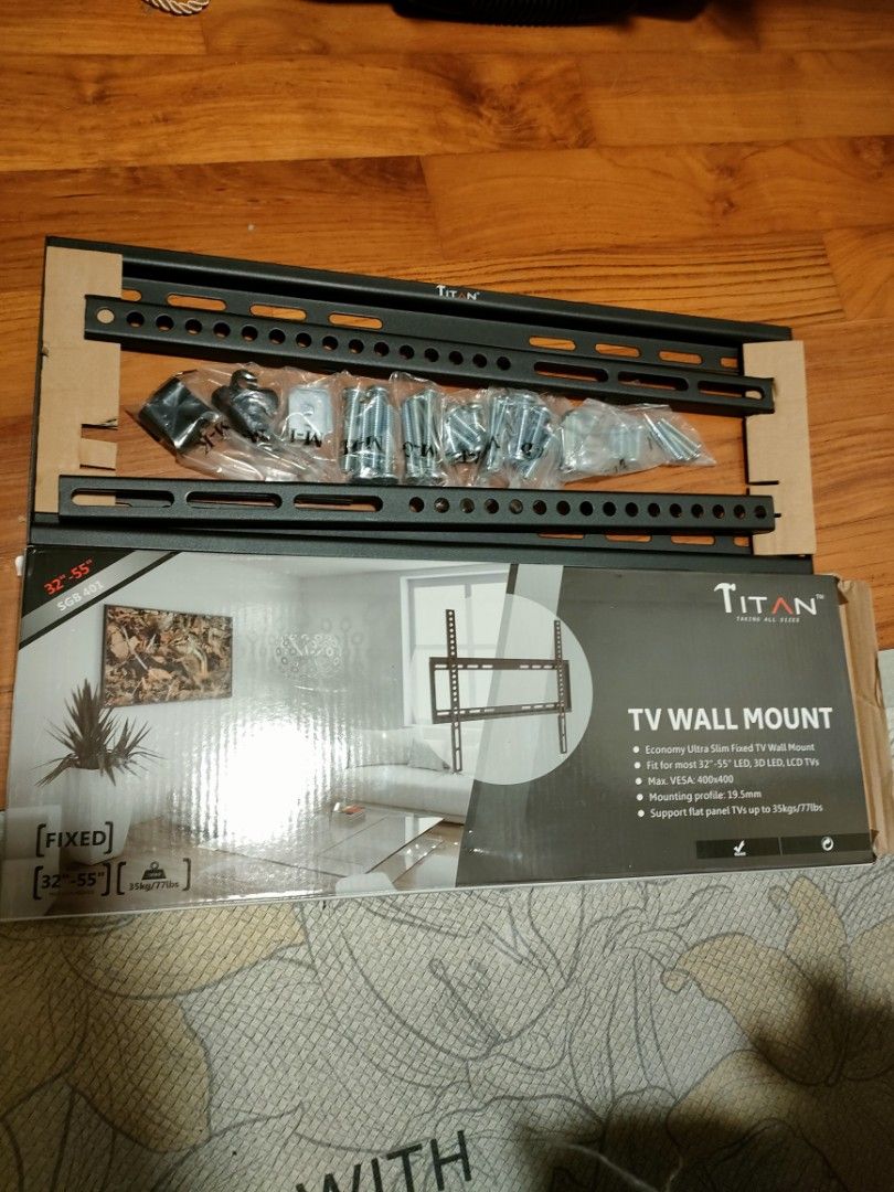 TITAN TV WALL MOUNT BRACKET(SLIM) 32"- 55"/35KG SGB401, TV & Home ...