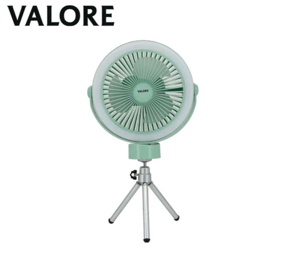 Valore Rechargeable Fan with Tripod and LED Light, Furniture & Home ...
