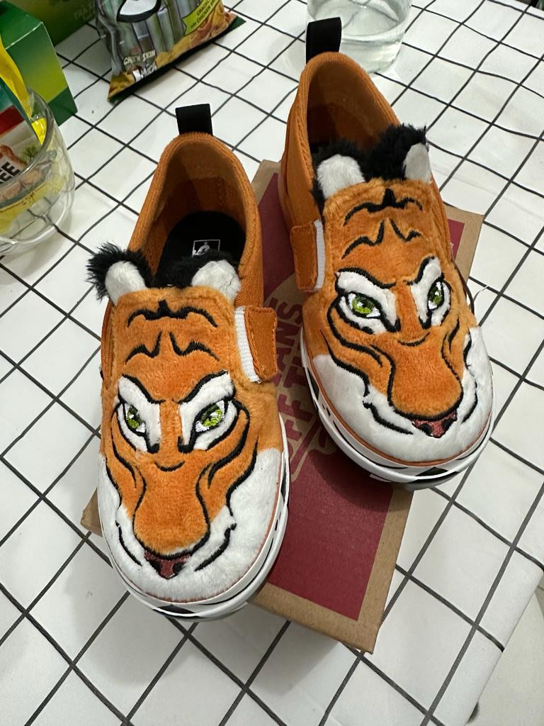 VANS Tiger Discovery Slip ons for kids, Babies & Kids, Babies & Kids ...