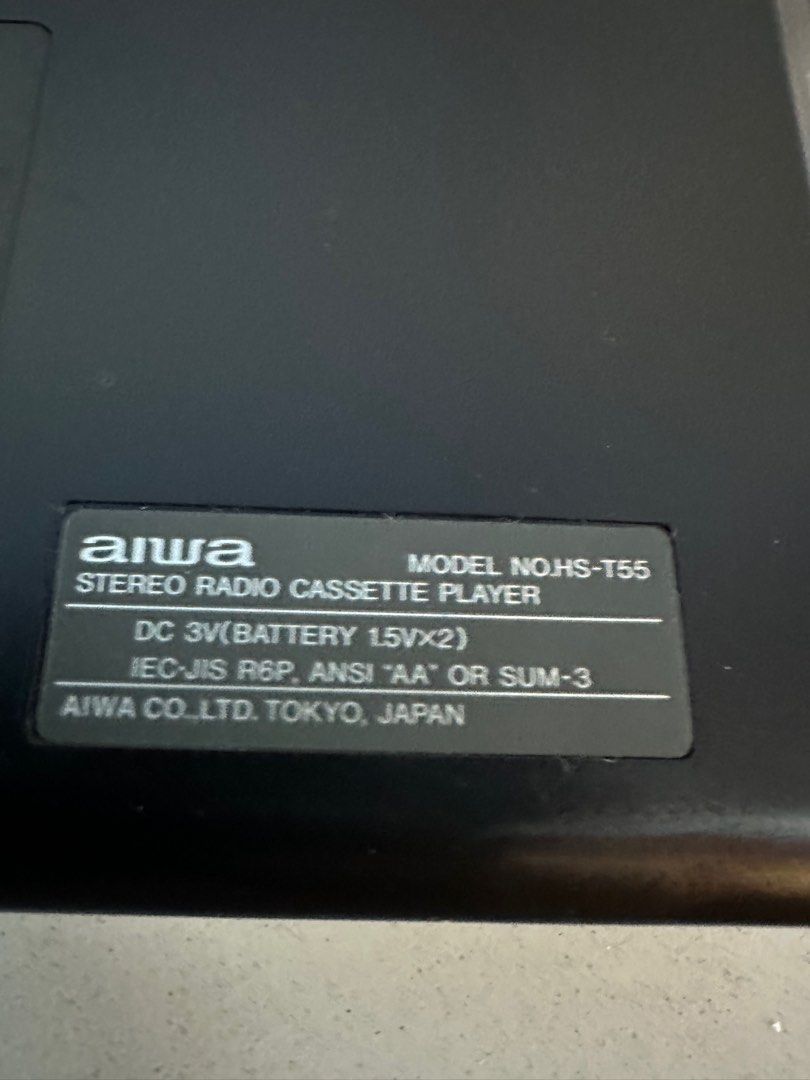 Vintage Aiwa AM/FM AUTO REVERSE STEREO CASSETTE PLAYER HS-T55, Hobbies ...