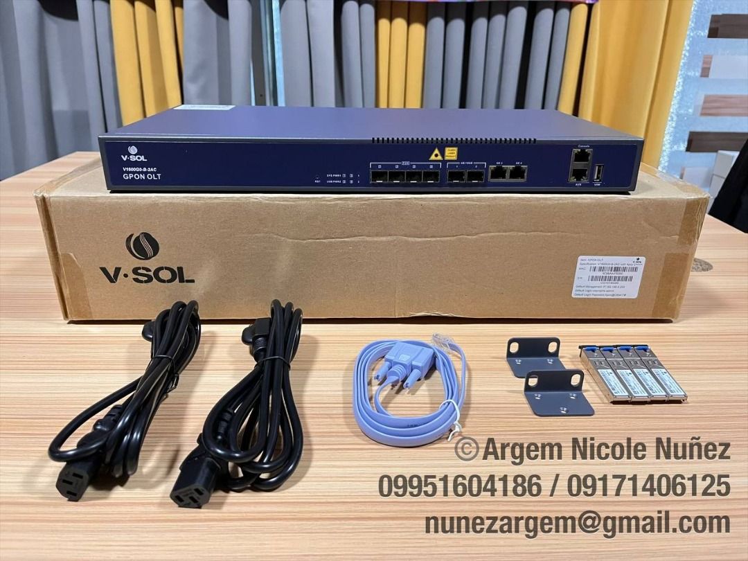 VSOL V1600G0-B-2AC GPON 4Port -4*GPON,2GE(RJ45)+2*10GE(SFP+) Dual power, Computers & Tech, Parts ...