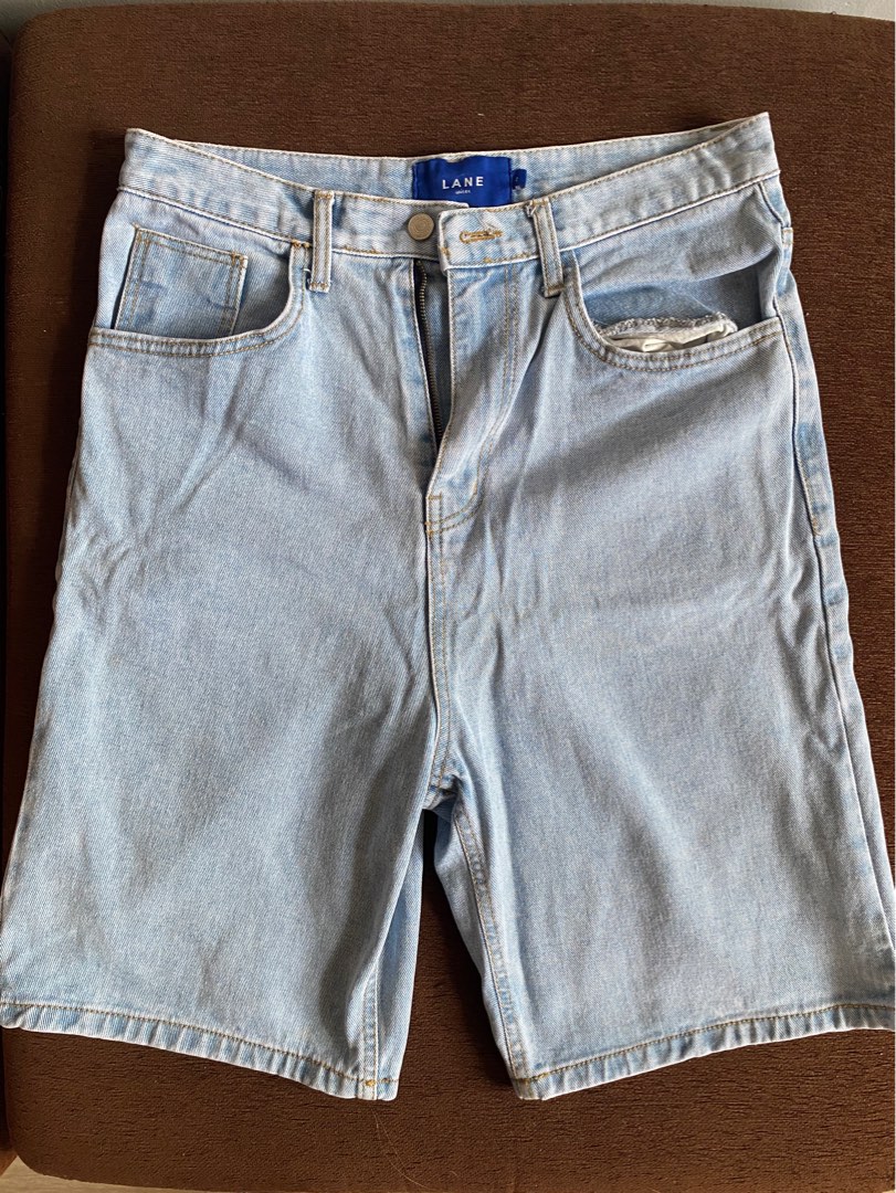 Washed Maong Jorts / Shorts, Men's Fashion, Bottoms, Shorts on Carousell