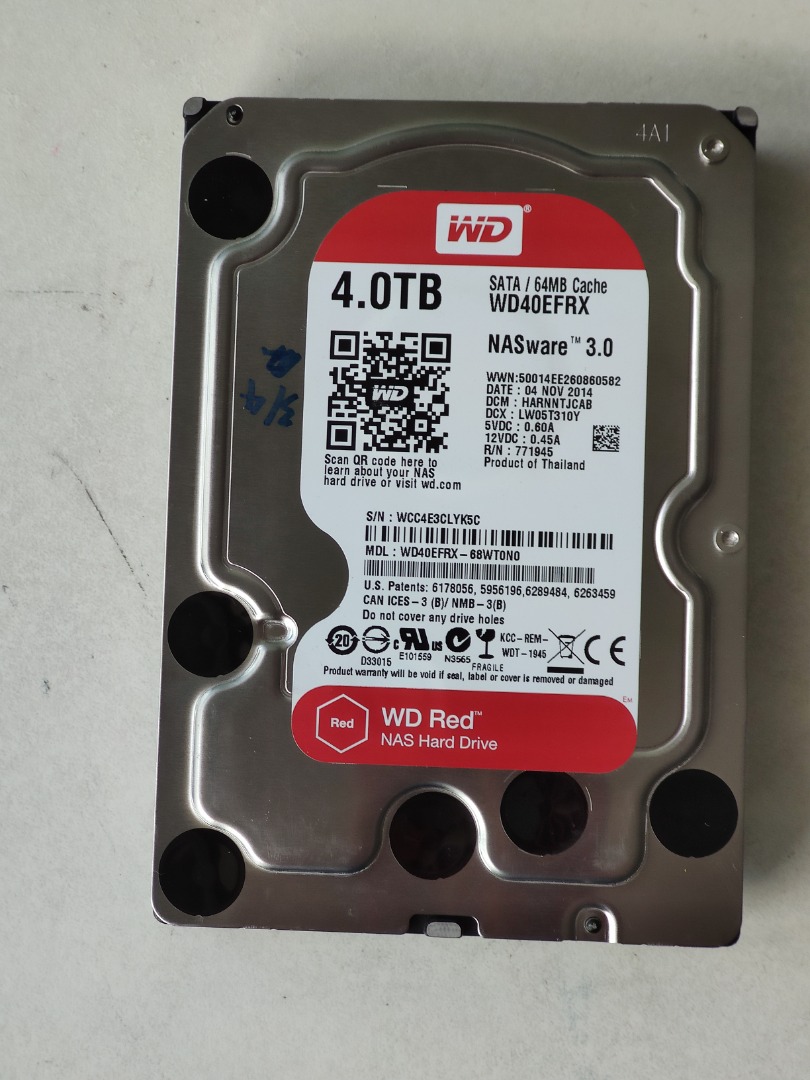 Wd Red 4tb Nas 3 5 External Hdd Computers And Tech Parts And Accessories Hard Disks