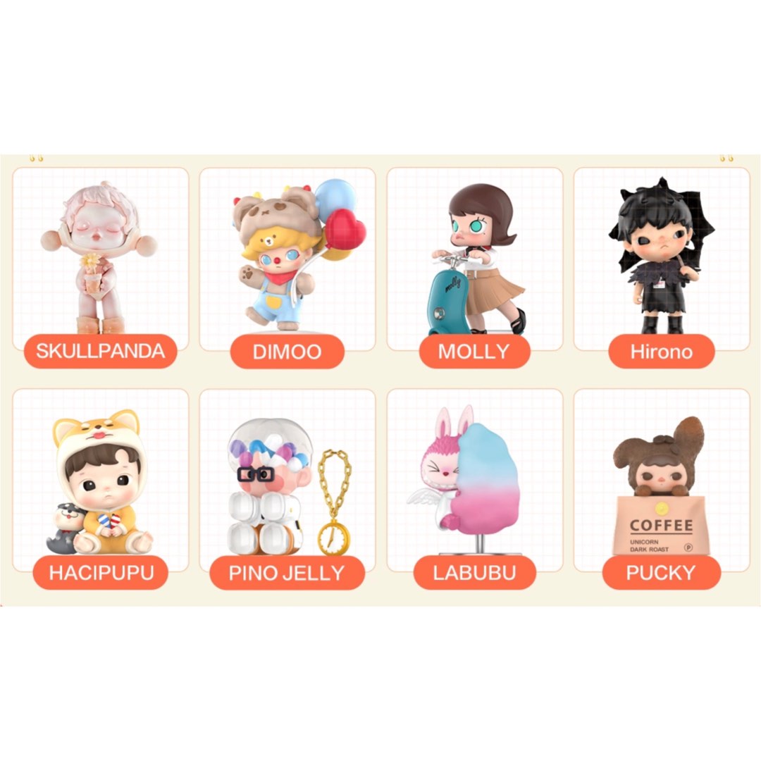 WTS Popmart Dimoo Bunny Labubu Skull Panda Sweet Bean, Hobbies & Toys ...