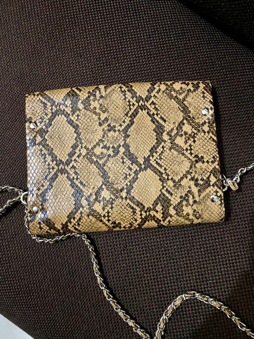 Zara sling bag in snake skin synthetic leather, Women's Fashion, Bags ...